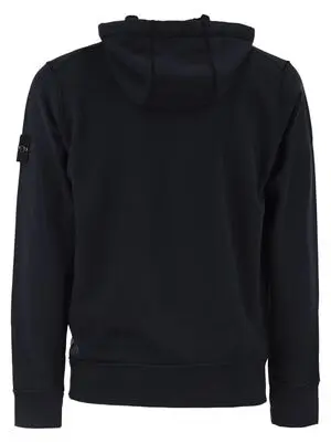Stone Island Organic Cotton Zip-up Hoodie - Blue