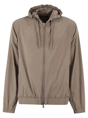 Herno Lightweight Stretch Nylon Hooded Zip-up Jacket - Multicolor