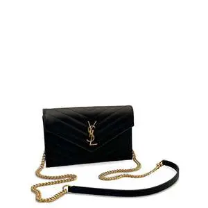 Saint Laurent Patent Leather Shoulder Bag - Black