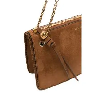 Etro Suede Braided Trim Shoulder Bag