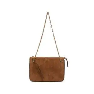 Etro Suede Braided Trim Shoulder Bag - Brown