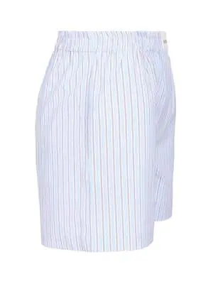 Attico Striped Cotton Shorts
