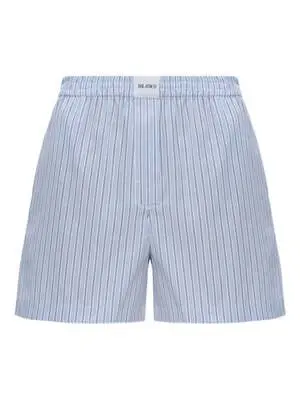 Attico Striped Cotton Shorts