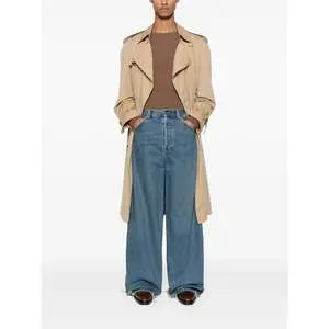 Gucci Indigo Cotton Washed Denim Wide-leg Jeans