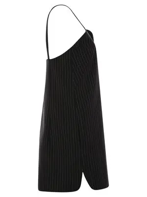 Max Mara Elam Pinstripe Wool Cloth Dress