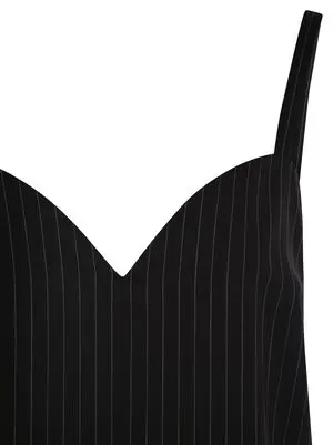 Max Mara Elam Pinstripe Wool Cloth Dress