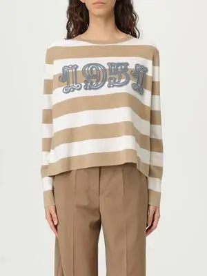 Max Mara Striped Wool Sweater With Applique Detail - Multicolor