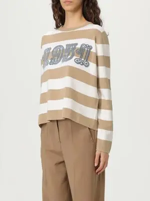 Max Mara Striped Wool Sweater With Applique Detail - Multicolor