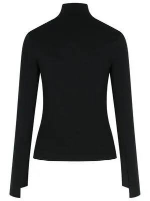 COURREGES Ribbed Turtleneck Sweater - Black