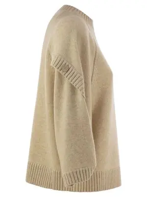 Max Mara Ampex Wool And Cashmere Oversized Sweater With Criss-cross Detail