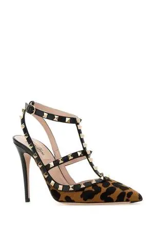 Valentino Garavani Printed Calf Hair Rockstud Pumps