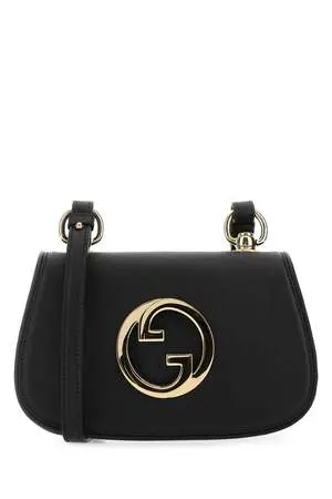 Gucci GUCCI Leather Blondie Crossbody Bag Black