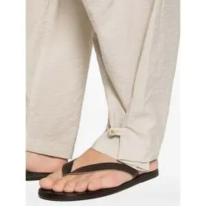 LEMAIRE Drawstring Waist Paneled Trousers With Buttoned Hem