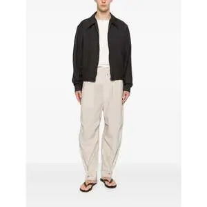 LEMAIRE Drawstring Waist Paneled Trousers With Buttoned Hem