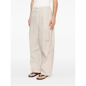 LEMAIRE Drawstring Waist Paneled Trousers With Buttoned Hem