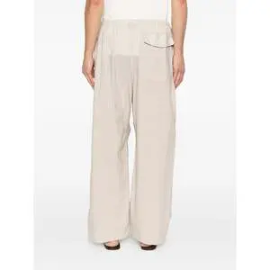 LEMAIRE Drawstring Waist Paneled Trousers With Buttoned Hem
