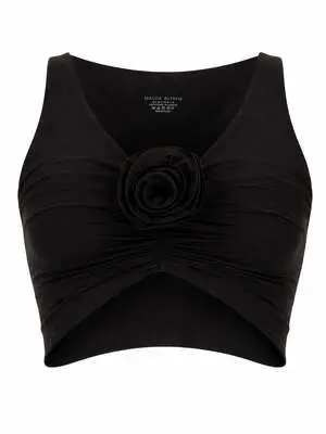 Magda Butrym Top With Rose Applique
