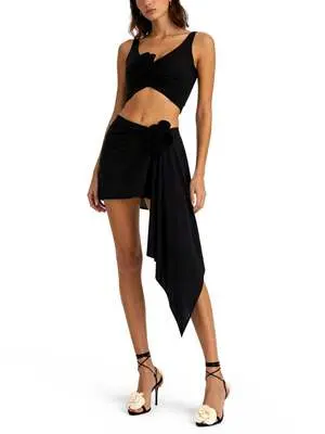 Magda Butrym Top With Rose Applique