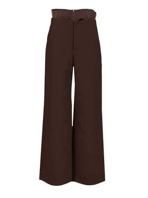 ROTATE BY BIRGER CHRISTENSEN ROTATE Corset Wide-Leg Trousers Brown