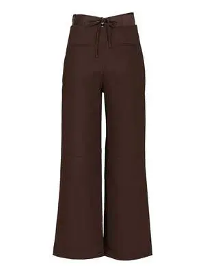 ROTATE BY BIRGER CHRISTENSEN Corset Wide-leg Trousers - Brown