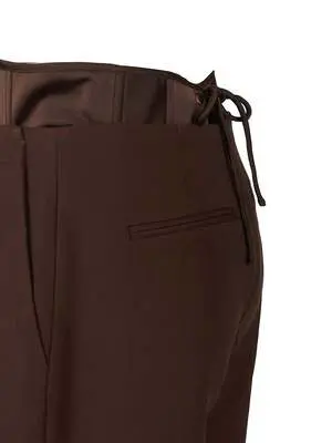 ROTATE BY BIRGER CHRISTENSEN Corset Wide-leg Trousers - Brown
