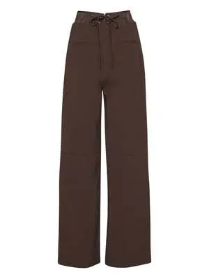 ROTATE BY BIRGER CHRISTENSEN Corset Wide-leg Trousers - Brown
