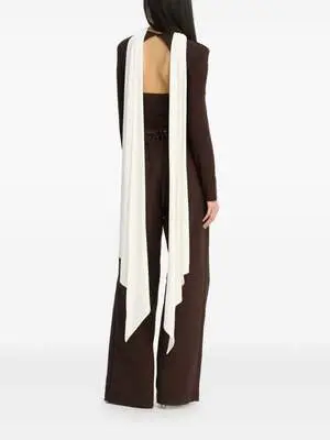 ROTATE BY BIRGER CHRISTENSEN Corset Wide-leg Trousers - Brown