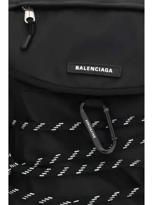 Balenciaga Technical Backpack With Metal Carabiner Detail - Black