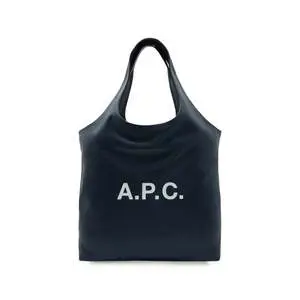 A.p.c. Striped Cotton Tote Bag - Blue
