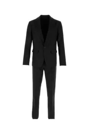 Dsquared2 Virgin Wool Blend London Suit - Black