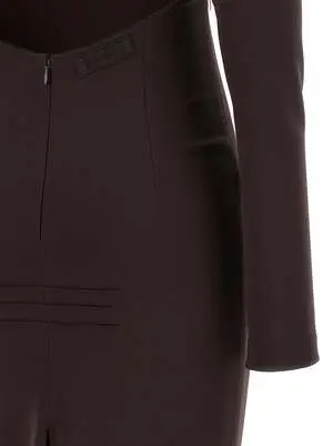 Attico Feather Trim Mini Dress