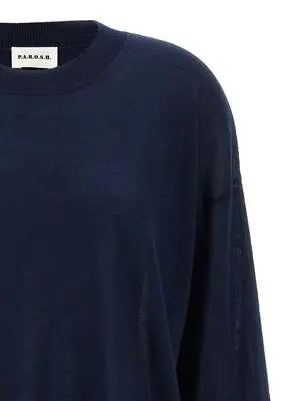 P.a.r.o.s.h Crew Neck Long Sleeve Sweater - Blue