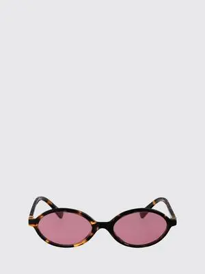 Miu Miu Oval Acetate Sunglasses - Brown