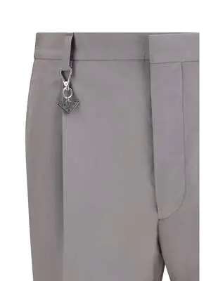 Prada Tailored Cotton Poplin Pants - Gray