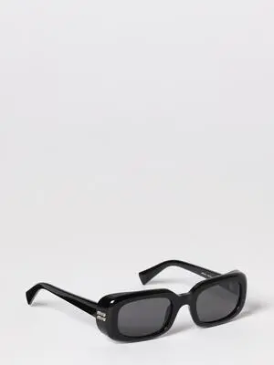 Miu Miu Acetate Oval Sunglasses - Black