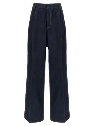 Zimmermann Illustration Denim Wide Leg Jeans - Blue