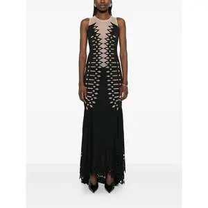 Blumarine Cutout Sleeveless Round Neck Evening Dress