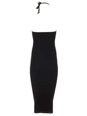 Amiri Ribbed Cotton And Silk Jersey Midi Dress