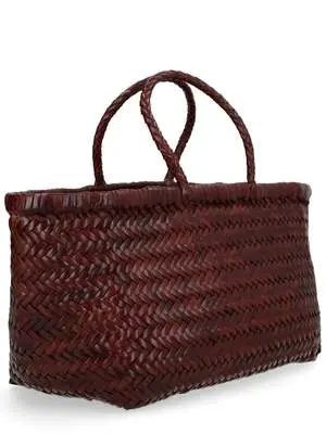 Dragon Diffusion Woven Leather Tote Bag - Brown