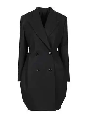 Alaïa Alaia Double-Breasted Rounded Coat Blue