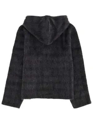 Our Legacy Fuzzy Check Hairy Wool Hoodie