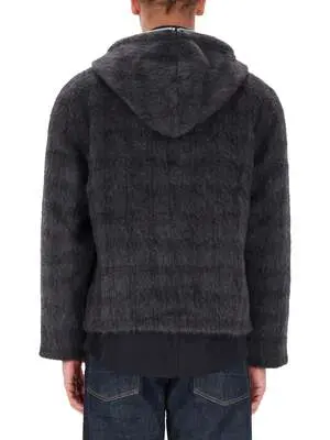 Our Legacy Fuzzy Check Hairy Wool Hoodie