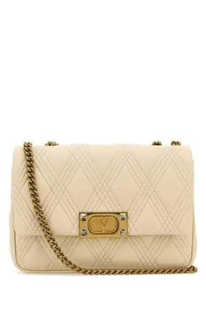 Valentino Garavani Quilted Nappa Leather Shoulder Bag - White