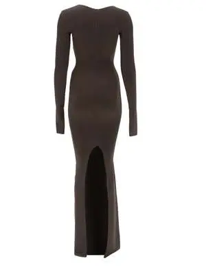 Rick Owens Abito Temple" Maxi Gown - Brown