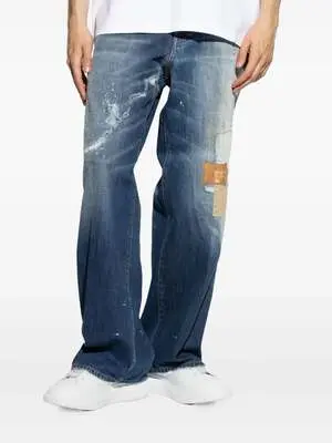 Dsquared2 Loose Fit Wide Leg Jeans - Multicolor