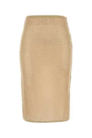 Prada Beige Mesh Skirt - Brown