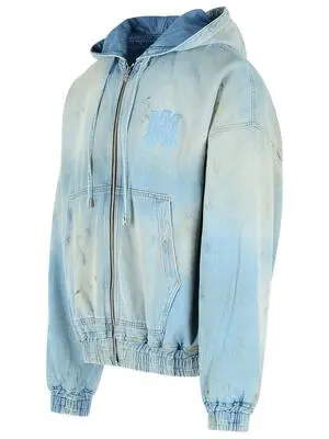 Amiri Light Cotton Hooded Jacket With Maxi Logo
