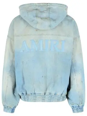 Amiri Light Cotton Hooded Jacket With Maxi Logo