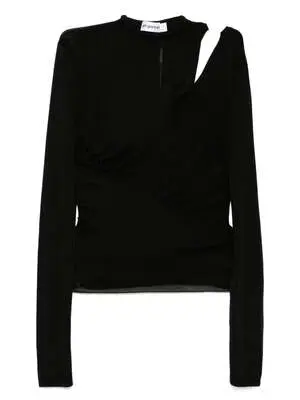 SELF-PORTRAIT Cut-out Blouse - Black