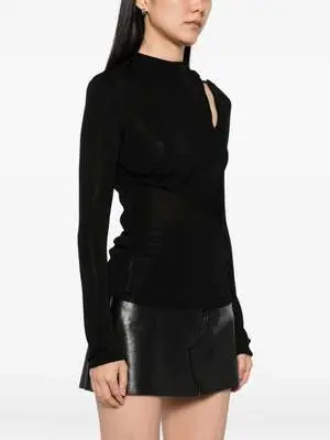 SELF-PORTRAIT Cut-out Blouse - Black